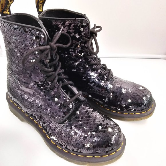 Dr. Martens | Shoes | Dr Martens 46 Pascal Reversible Flip Sequin Boots 6 | Poshmark